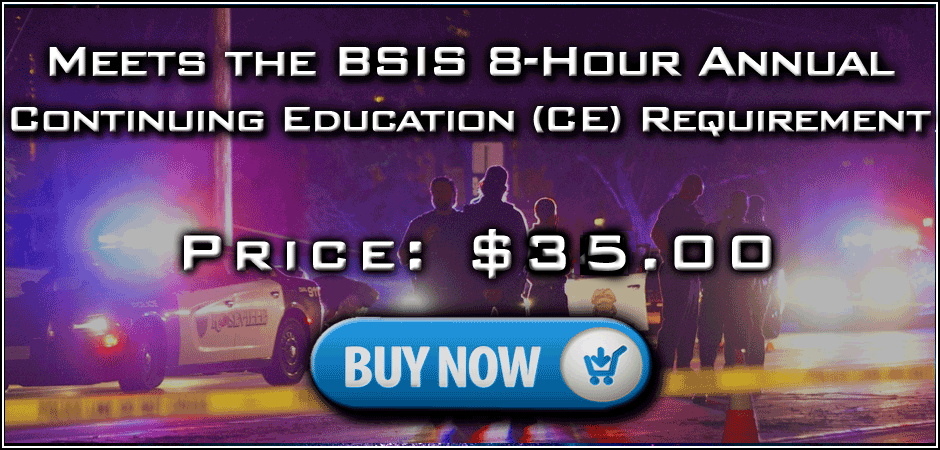Annual BSIS Continuing Education (CE) Refresher Course 2026
